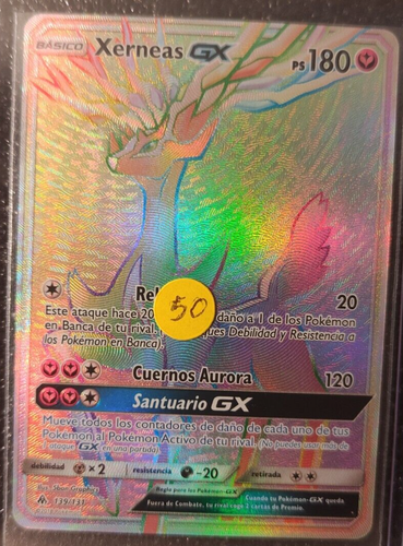 Pokemon TCG Xerneas GX #139/131 Forbidden Light Rainbow Secret Rare ...