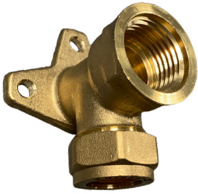 Tap Fixing Back Plate - 15mm x 1/2" BSP - Compression Brass Wall Plate ...