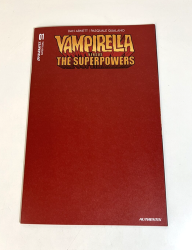 VAMPIRELLA vs SUPERPOWERS #1 Dynamite Comics Red Blank Sketch Cover | eBay