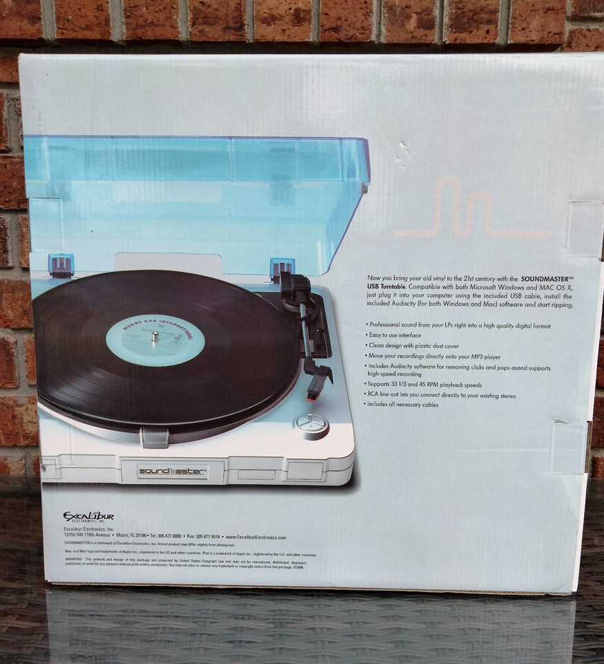 Excalibur Soundmaster USB Turntable NIB | eBay