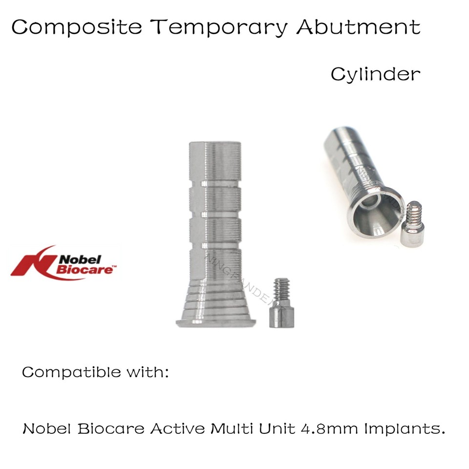 Dental Hiossen/Nobel/Adin Temporary Cylinder Ti fits Multi-unit ...