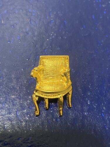 Karl Lagerfeld Gold Tone Louis XVI Chair Pin | eBay