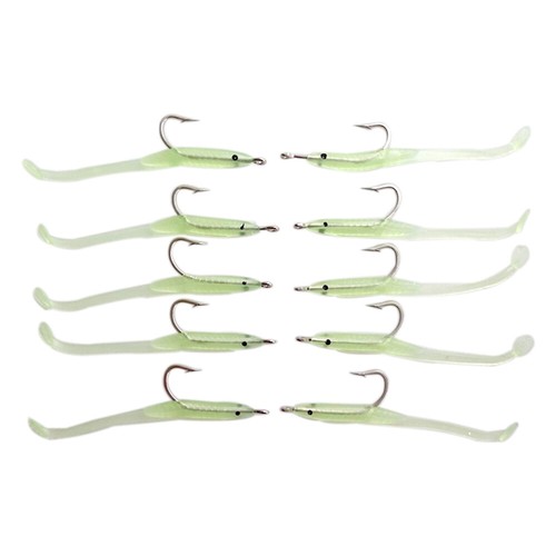 Portable Artificial Soft Bait Worm Barbed Hook Fish Eel Lure Lead Jig ...