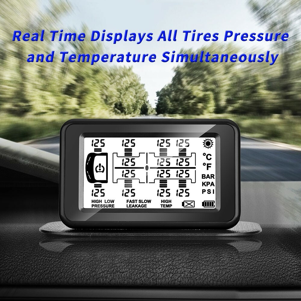 8 Sensors TPMS Tire Pressure Monitoring System for RV/Motor home ...