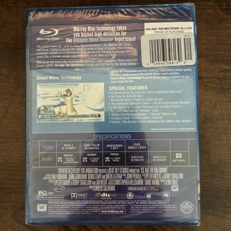 Ice Age the Meltdown DVD 2006 Release Ray Romano, Denis Leary ...