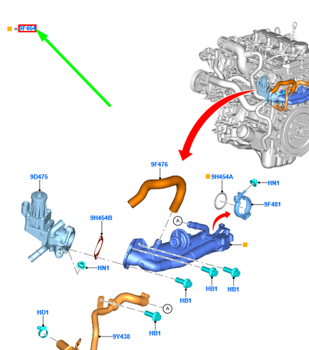 FORD RANGER T6 MK1 EGR Cooler 2428047 FB3Q-9U443-AB NEW GENUINE | eBay UK