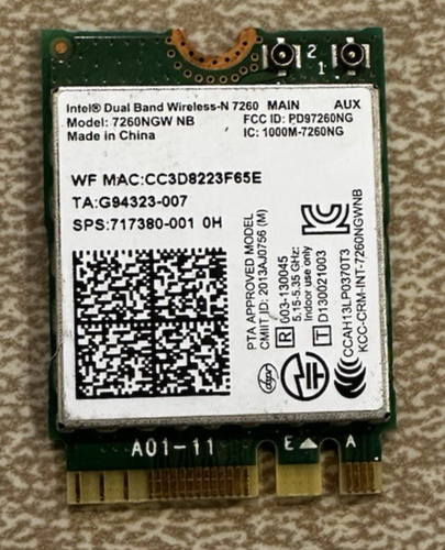 LENOVO 7260NGW 04X6007 INTEL DUAL BAND WIRELESS-AC WIFI NETWORK CARD ...