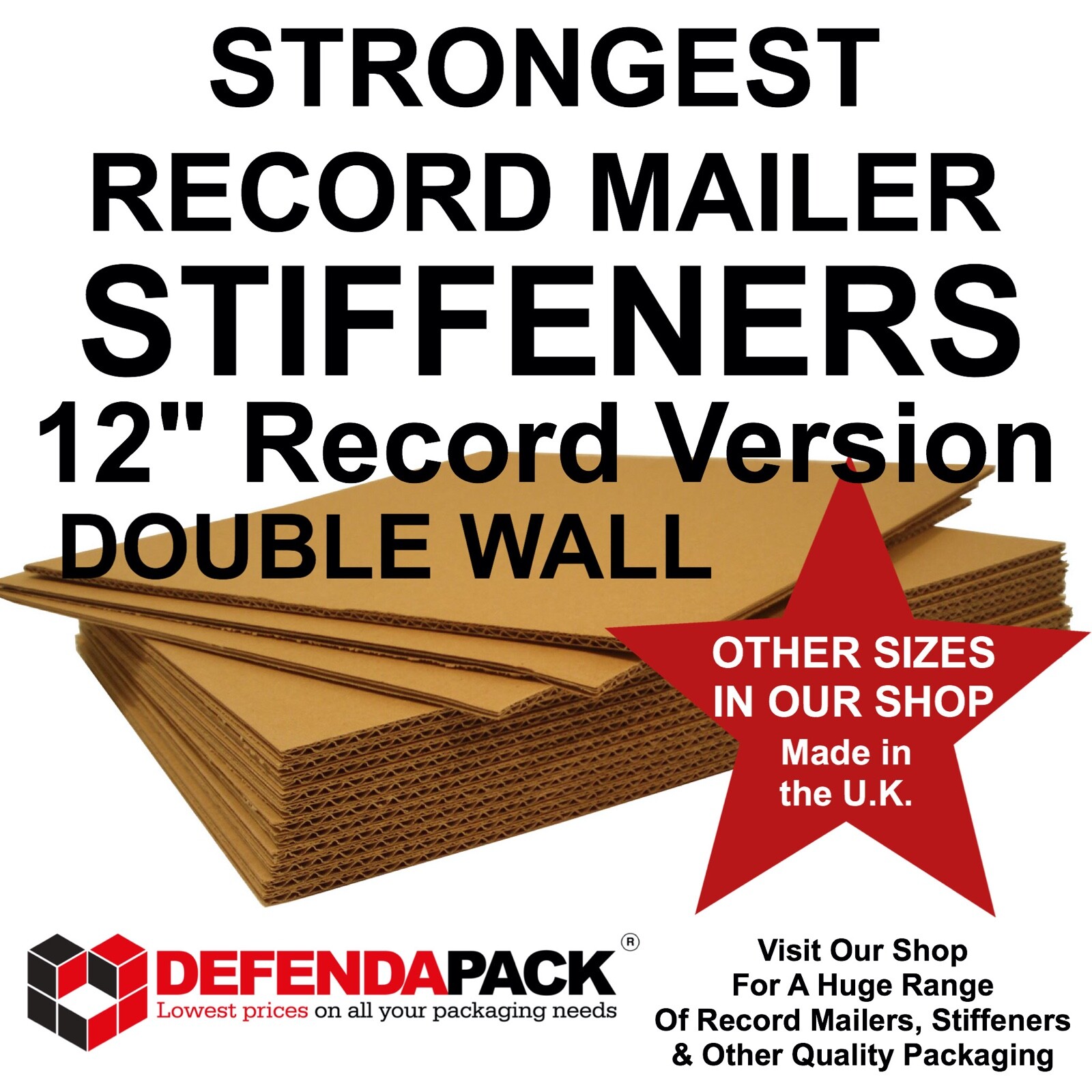 Vinyl 12" LP 7" Singles Record Mailers Postal Packaging Boxes Stiffener ...