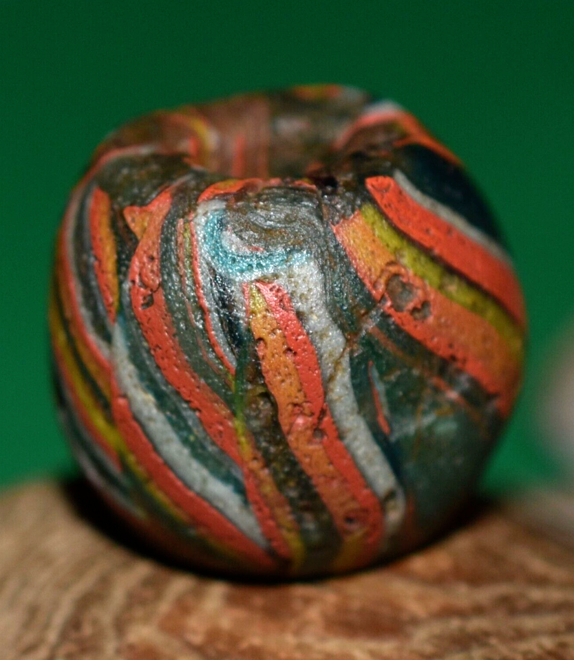 Ancient Medieval Islamic Fustat Fused Rod Morphia / Morfia Glass Bead ...