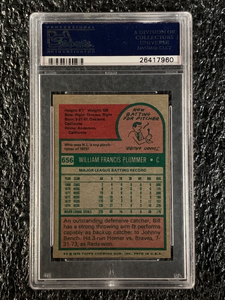 1975 Topps Mini #656 Bill Plummer PSA 6 | eBay