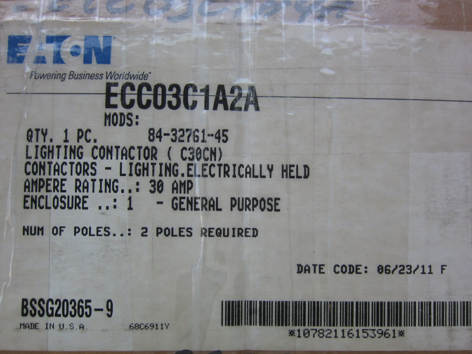 Eaton+ECC03C1A2A+C320prp2+277v+Coil+Lighting+Contactor+W+Nema1 for sale ...