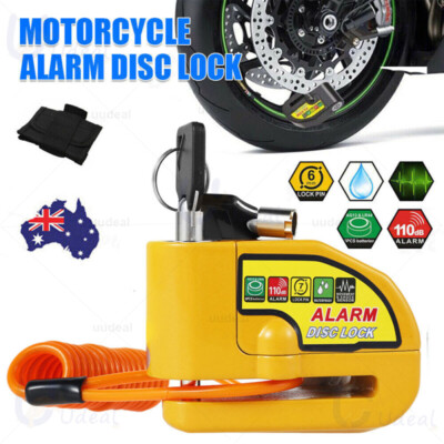 Motorcycle Alarm Disc Lock Motor Bike Brake Security Electric Rotor ...