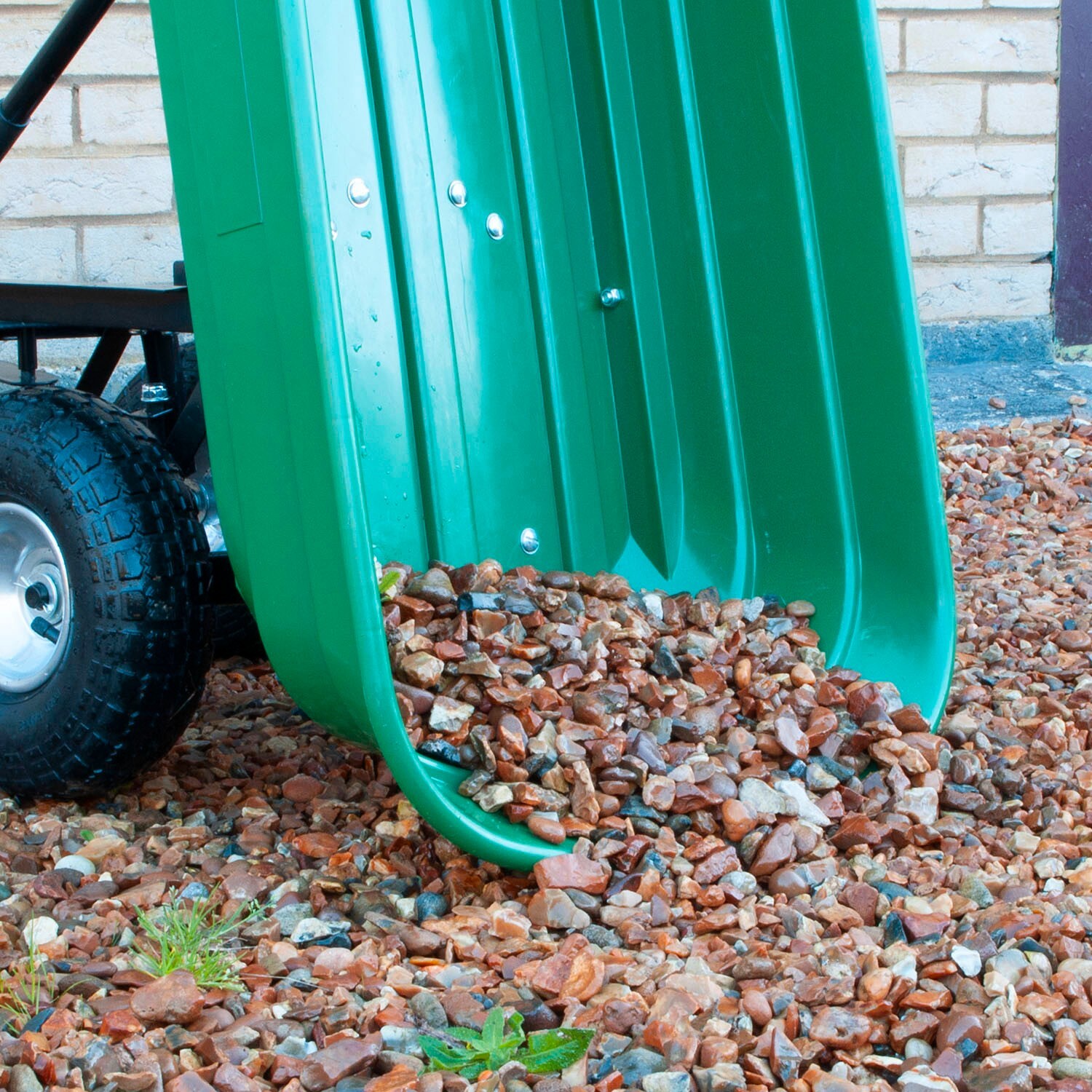 GARDEN DUMP TROLLEY Heavy Load Gravel Soil Cart Tipping Wheelbarrow Tip ...