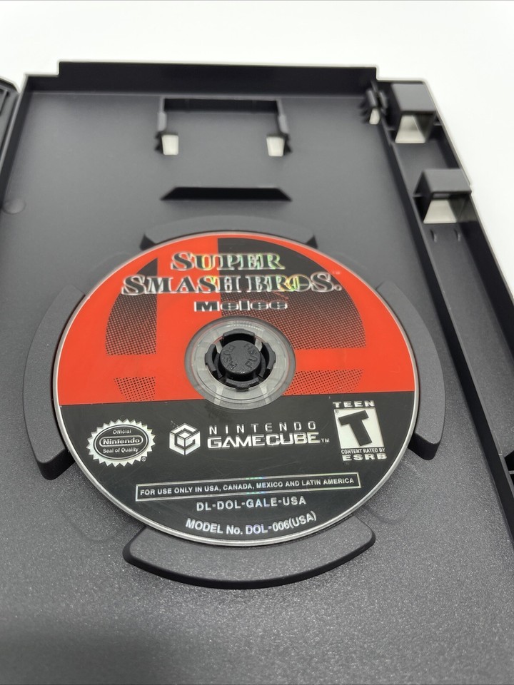 Super Smash Bros Melee Nintendo GameCube Complete CIB Black Label First ...