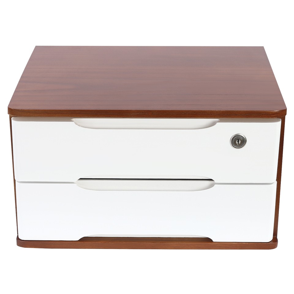 Wooden Desktop Storage Box, Desk Organizer, Desktop Storage Box with ...