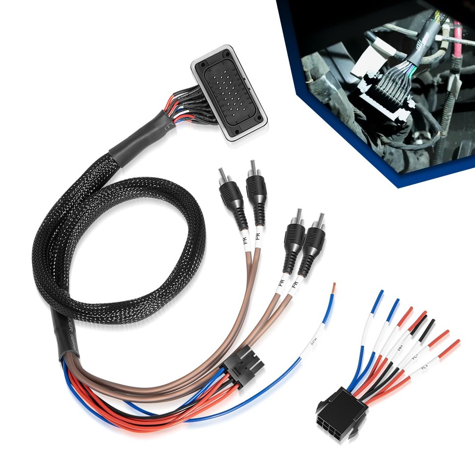 for Polaris RZR Pro XP Pro R Ride Command Add-On Amplifier Amp RCA Wire ...