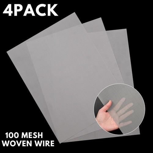4Pack Stainless Steel Woven Wire 100 Mesh Filtration Filter Screen ...
