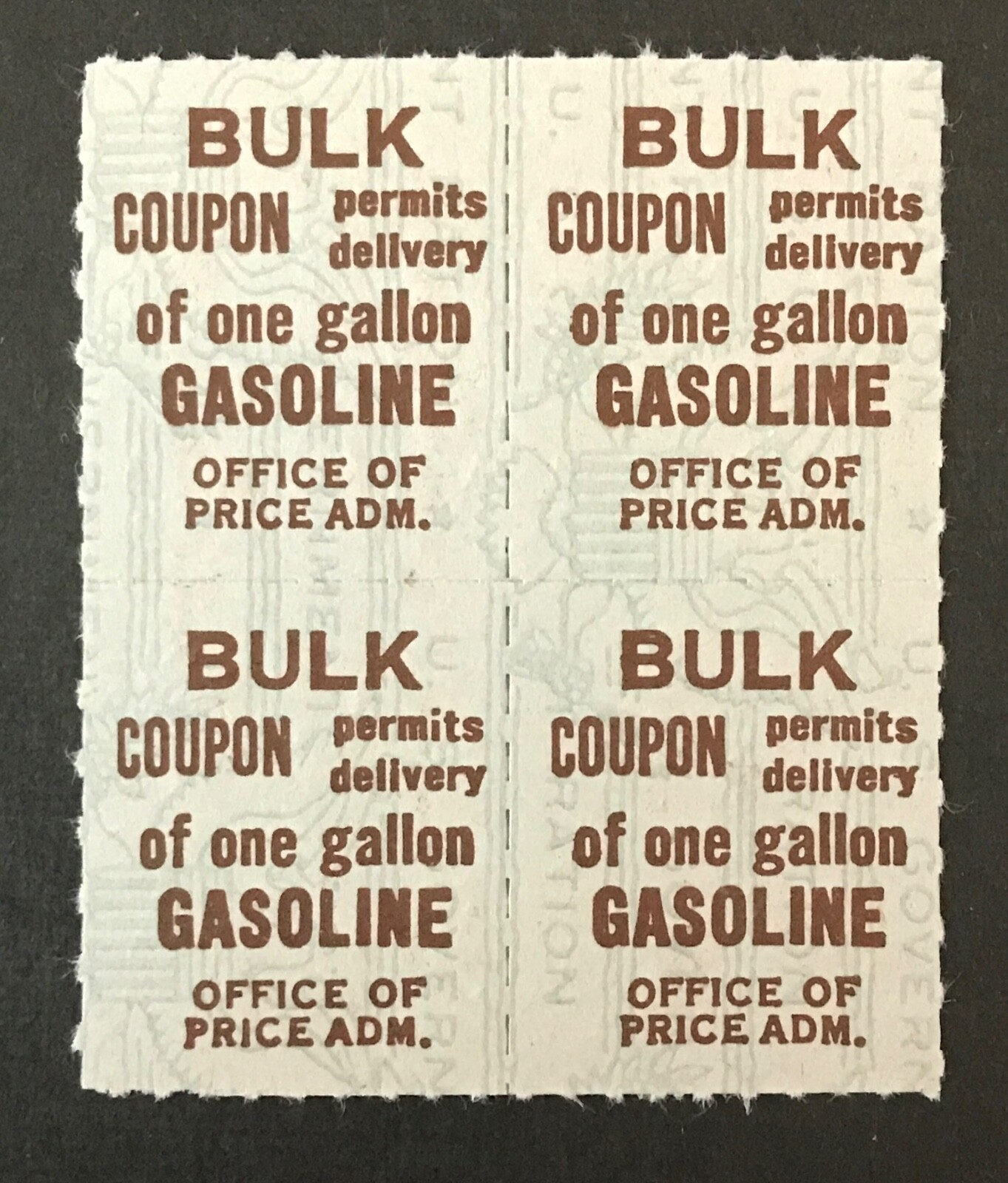US - Ration Stamps for Gasoline - Block of 4 - 1943 | eBay