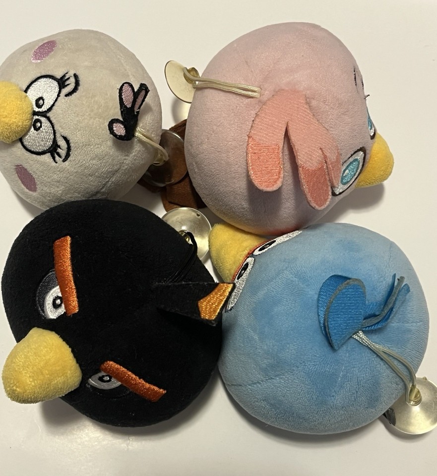 VERY RARE Angry Birds AB Toons Plush LOT of 7 4" 2015 Shuoya Rovio ...