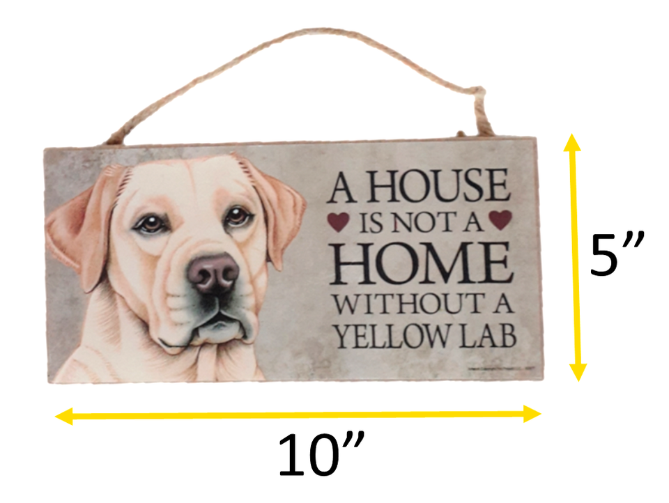 Labrador Dog Signs 2 Plaque Set: 1 Choc & 1 Yellow Lab Wood w/handles ...