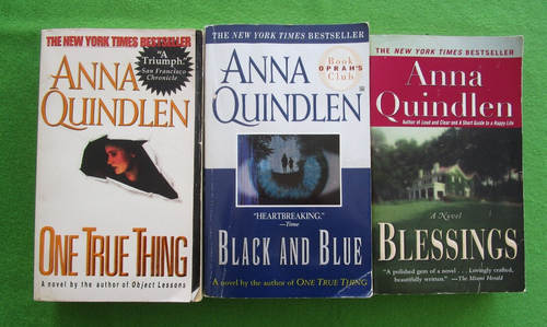 LOT 3 PB NOVELS BY ANNA QUINDLEN: ONE TRUE THING; BLACK AND BLUE ...