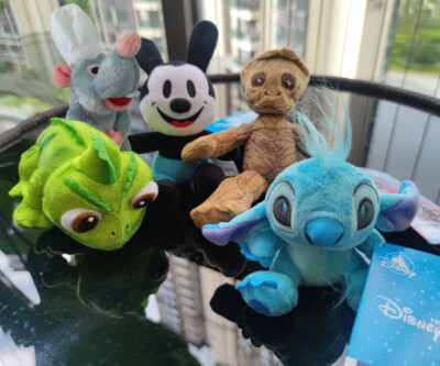 Disney stitch PASCAL Groot Oswald Ratatouille Magnetic Shoulder Plush ...