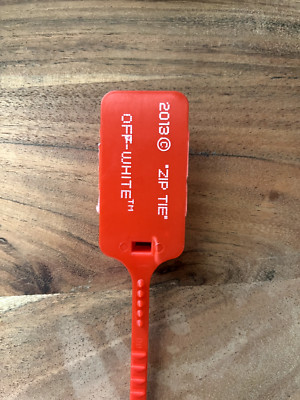 Off-White Zip Tie Tag Replacement DEFECT - Red 2013 | eBay