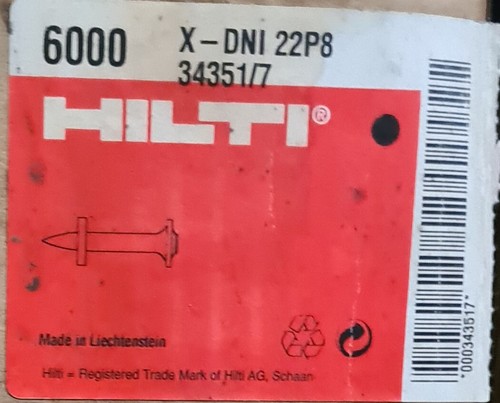 Hilti 250x Betonnagel X-DNI 22 P8 MX # 34351/7 DX Universalnagel Beton ...