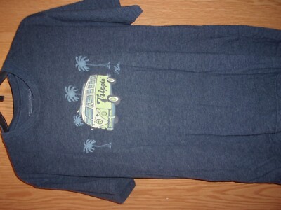 VW VAN n SURFBOARD TRIPPIN gray Loco Motion M t shirt | eBay