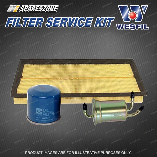 Wesfil Oil Air Fuel Filter Service Kit for Kia Carens FC Mentor Shuma ...