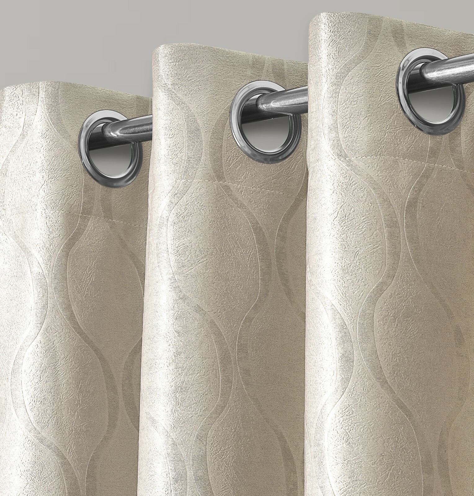 Thermal Insulated Sun Block Out Curtain Pair Ready Made Eyelet Ring Top ...