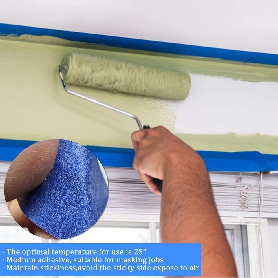 4 Rolls Premium Painters Tape, Blue Tape, Masking Master Tape, Paint ...