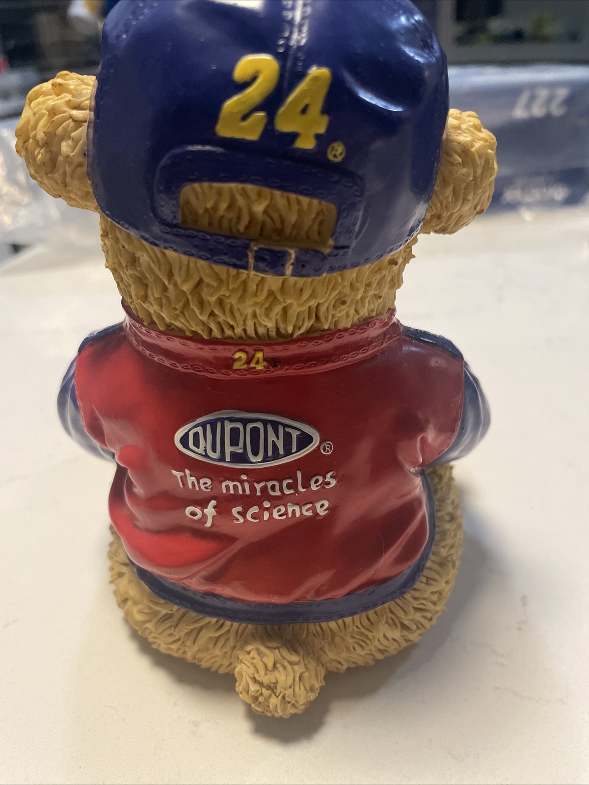 Jeff Gordon #24 NASCAR Teddy Bear Bank Collector DuPont Ceramic ...