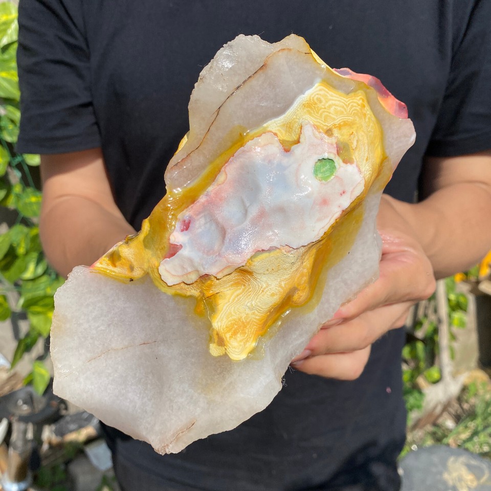 2.8LB Natural beautiful Warring States Red Agate rough Crystal Healing ...