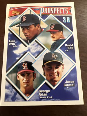 Jason Giambi ~ ROOKIE CARD 1994 Topps "3rd Baseman" #389 Oakland ...