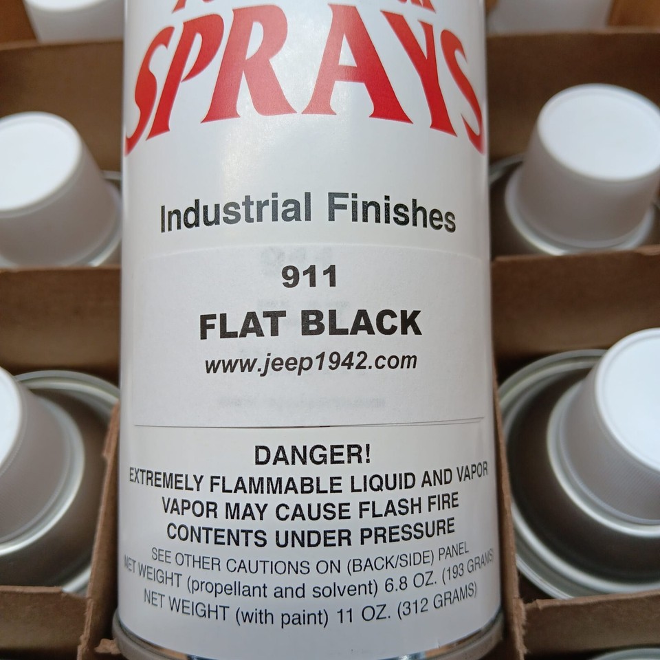 Gillespie Military Spray Paint 911 Flat Black. WWII to Present 3 & 4 ...
