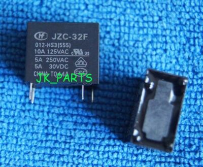 10pcs 12V JZC-32F-012-HS3(555) JZC-32F-012-HS HF32F-12V-HS SPST Relay # ...