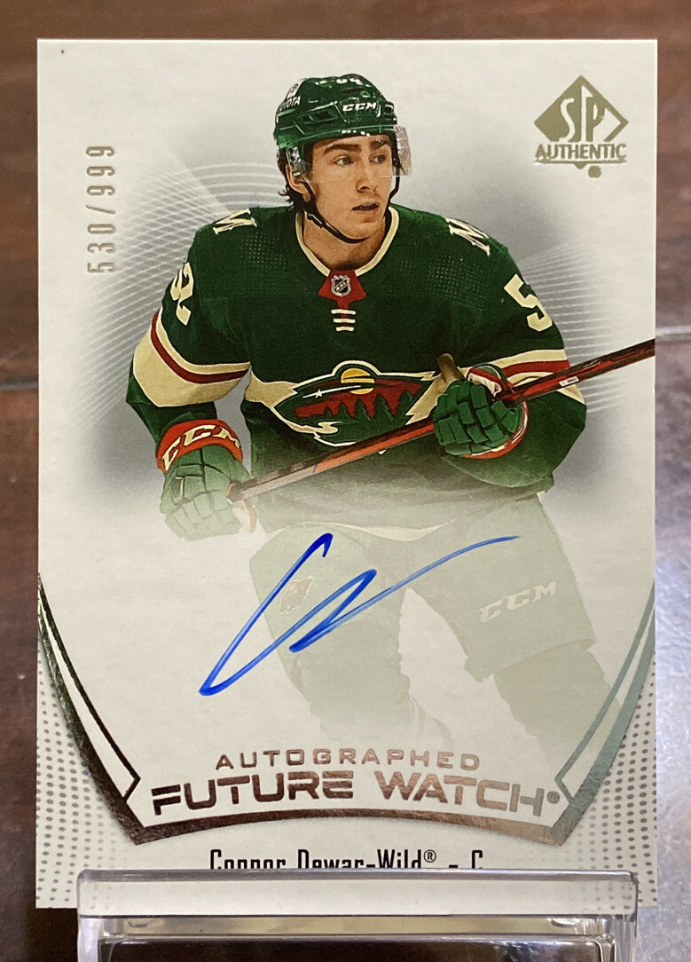Connor Dewar 2021-22 Upper Deck SPA Future Watch Auto Minnesota Wild ...