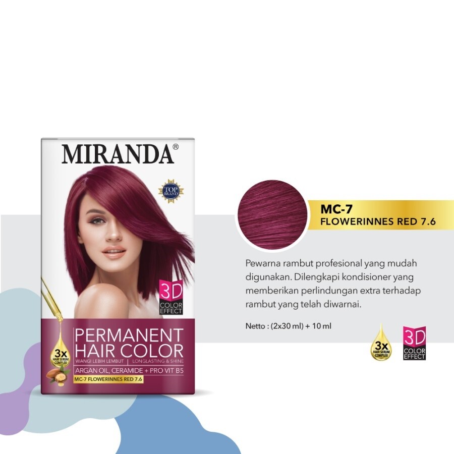 Miranda Hair Color (Permanent) Red Series 30ml - Floweriness Red US ...