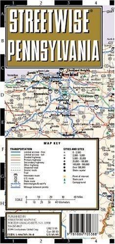 Streetwise Pennsylvania Map - Laminated State Road Map of Pennsylvania ...