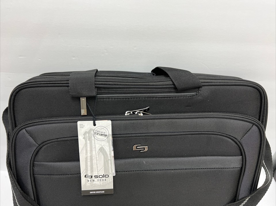 SOLO CLA314-4 Pro Checkfast Briefcase 17.3" 17" X 5 1/2" 13 3/4" Black ...