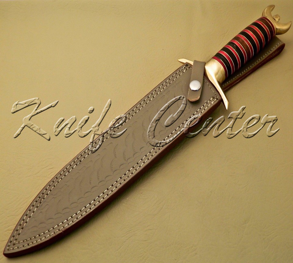 BEAUTIFUL CUSTOM HAND MADE DAMASCUS STEEL HUNTING KNIFE / WAVY DAGGER ...