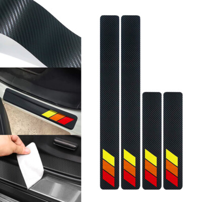 DOOR SILL PROTECTOR Tri-Color Sticker Carbon Fiber for 4Runner Rav4 ...