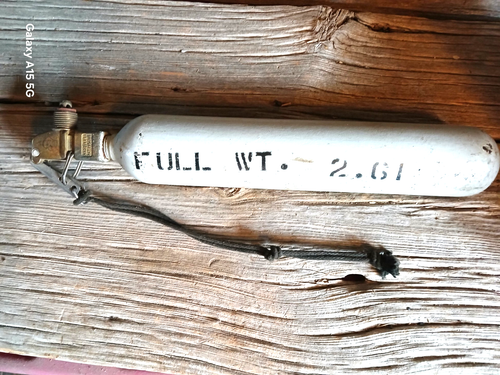 Vintage U.S.Military Life Raft CO2 Inflation Cylinder Tank | eBay