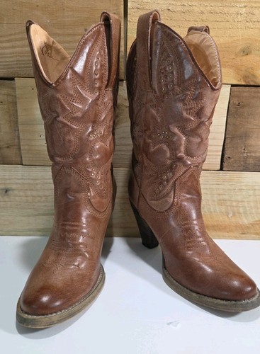 Ladies Boots Very Volatile Denver Beige Tan Cowgirl Boot Bling ...