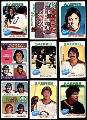 1975-76 Topps Buffalo Sabres Near Team Set 3.5 - VG+ 6973644 (18 / 21 ...