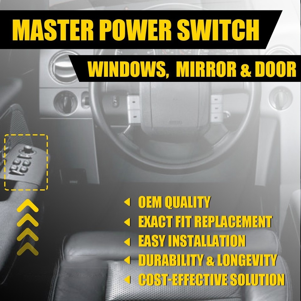 Master Power Window Mirror Lock Switch For 04-08 Lincoln Mark LT DS2158 3-30X | eBay