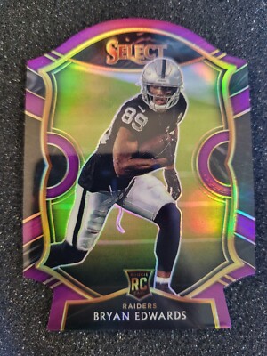 Bryan Edwards 2020 SELECT ROOKIE RC DIE-CUT PURPLE #76 LAS VEGAS ...