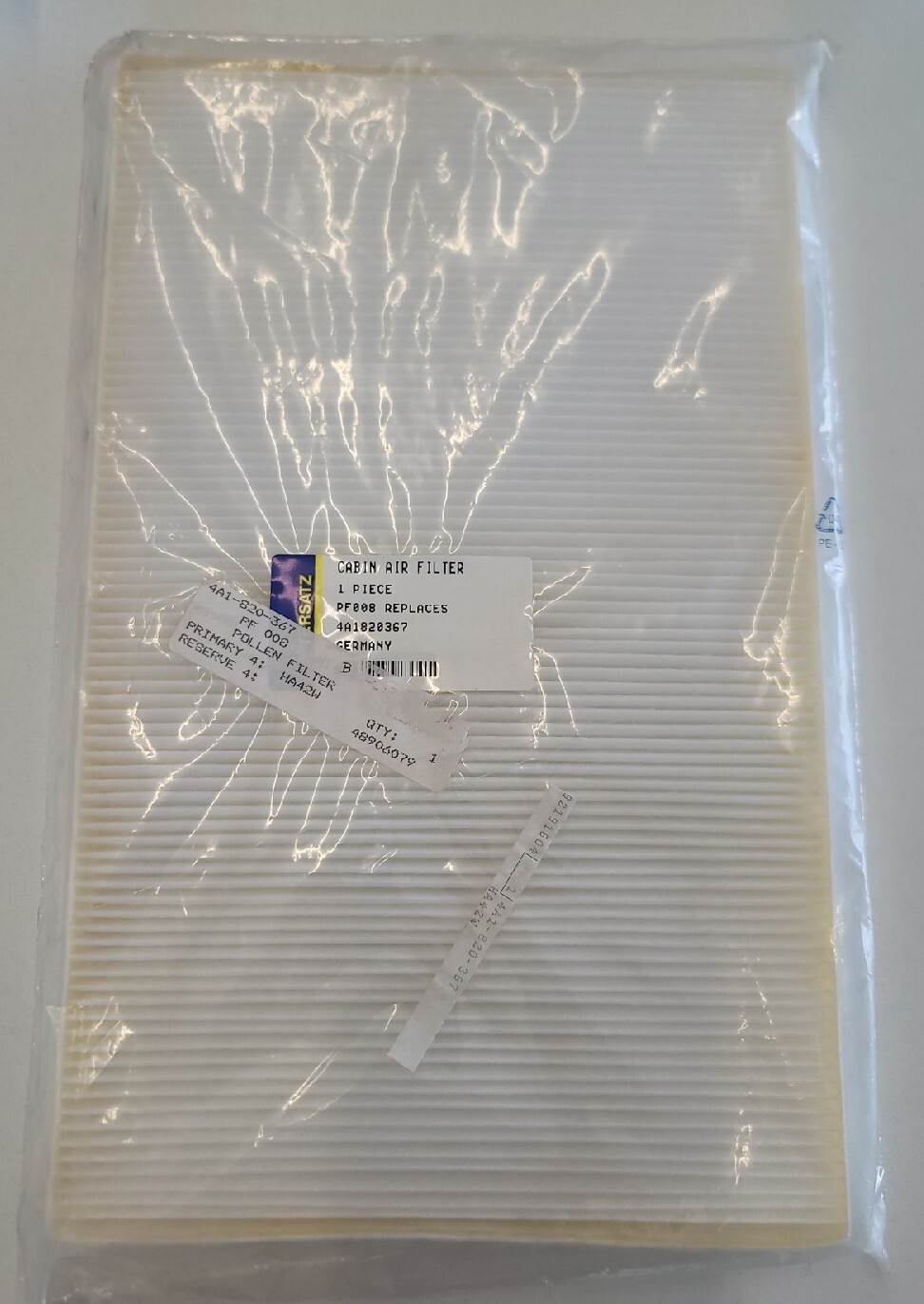 4A1-820-367 Meistersatz Pollen Filter For Audi/VW | eBay