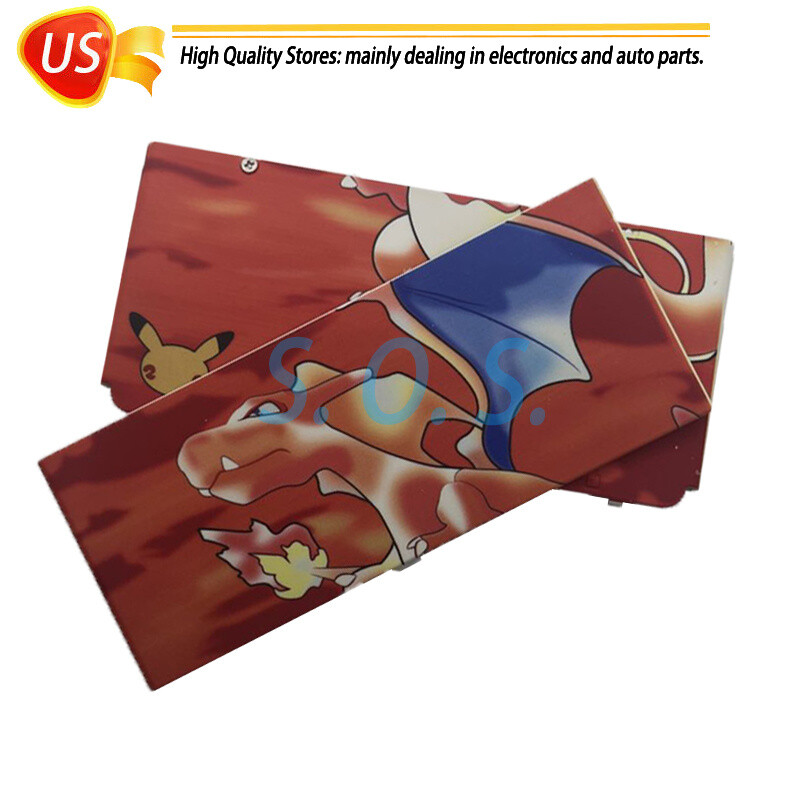 Pokemon Red Charizard Battery Cover Housing Shell Case Set For Nintendo ...